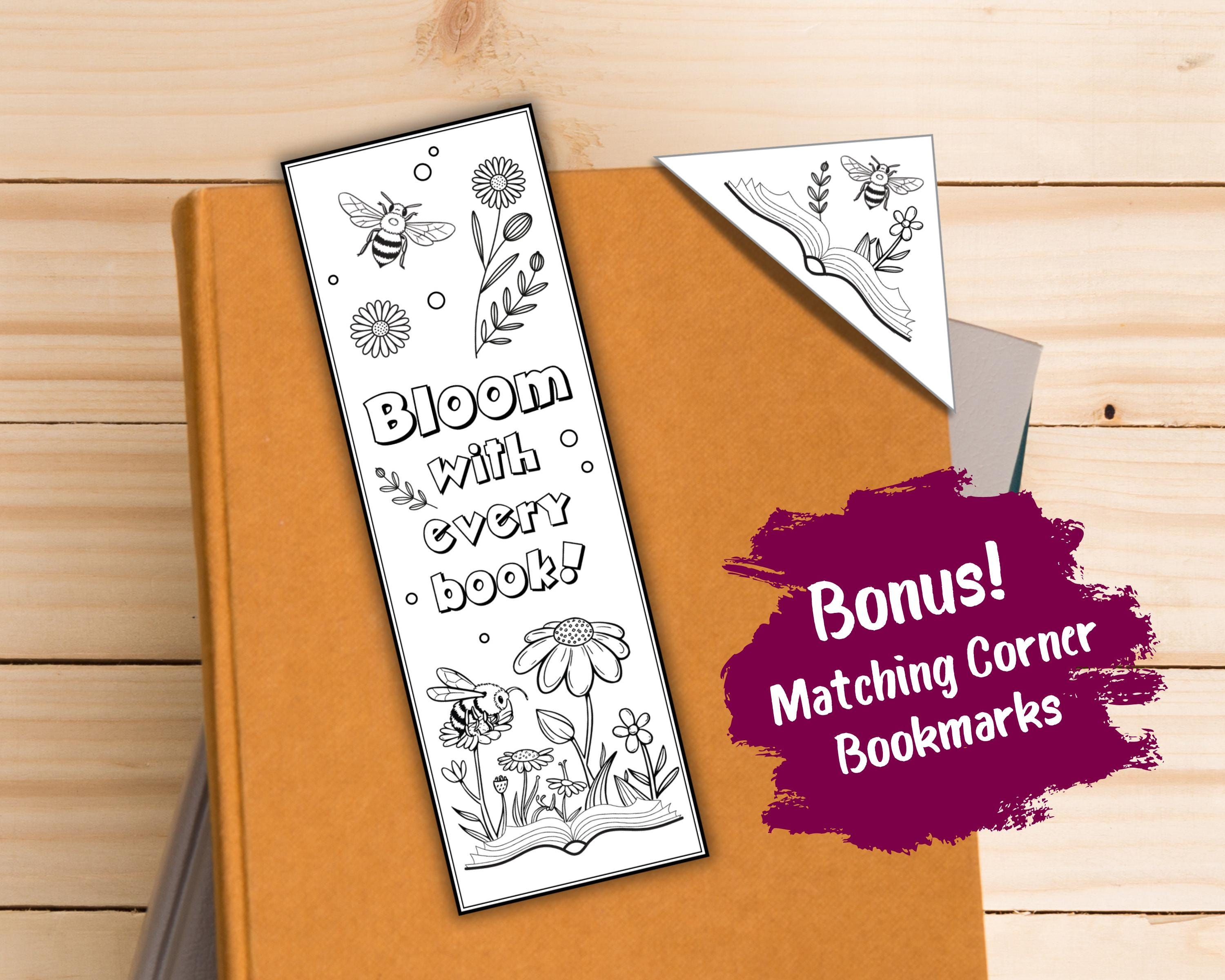 Nature Coloring Bookmarks for Kids, Printable Reading Activity, Library ...