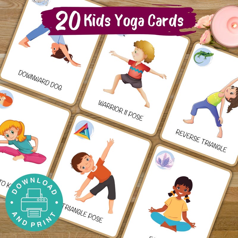 Yoga Cards for Kids - Etsy