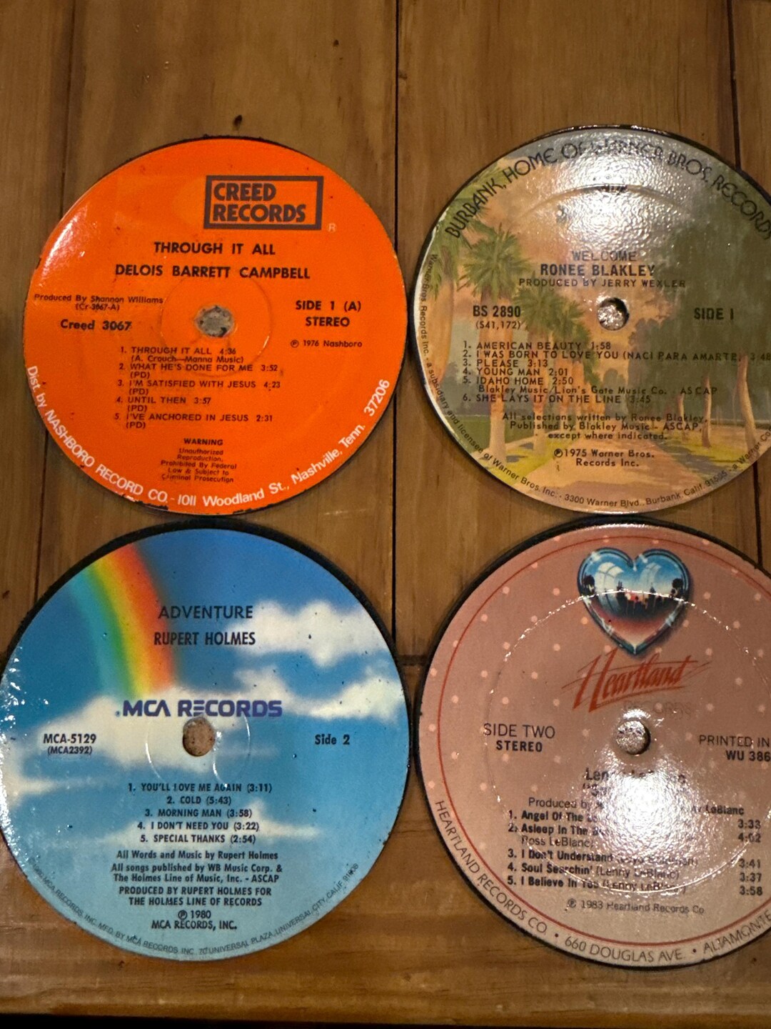 Cork-backed Vinyl Record Drink & Bar Coasters: Set of 6! These Are ...