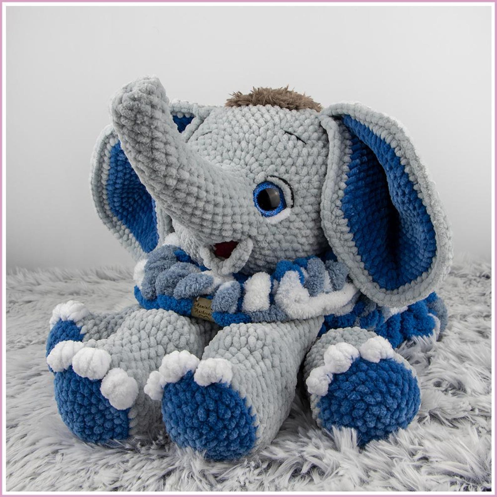 Crochet Elephant Pattern PDF Czech Language - Crochet Elephant Pyjama ...
