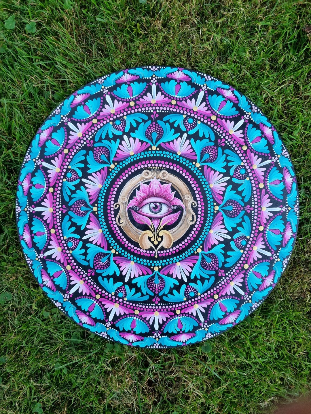 Wall Hang Decor Mandala Art Energy Colorful Soulful Hand-painted ...