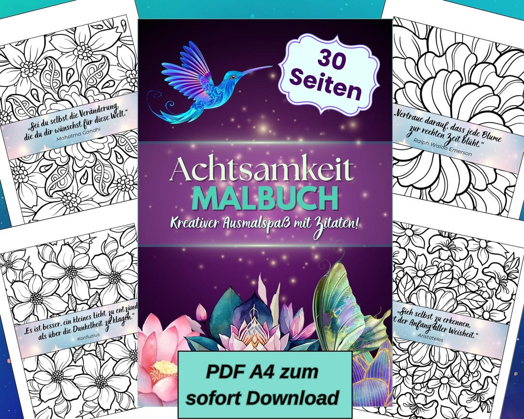 Mindfulness Coloring Book - Etsy
