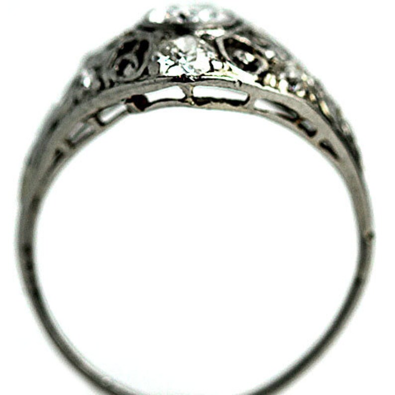 Antique Cushion Cut Engagement Ring Antique Art Deco & - Etsy