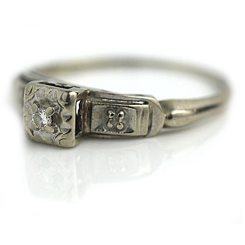 Rare Antique Promise Ring for Her Art Deco Promise Ring - Etsy