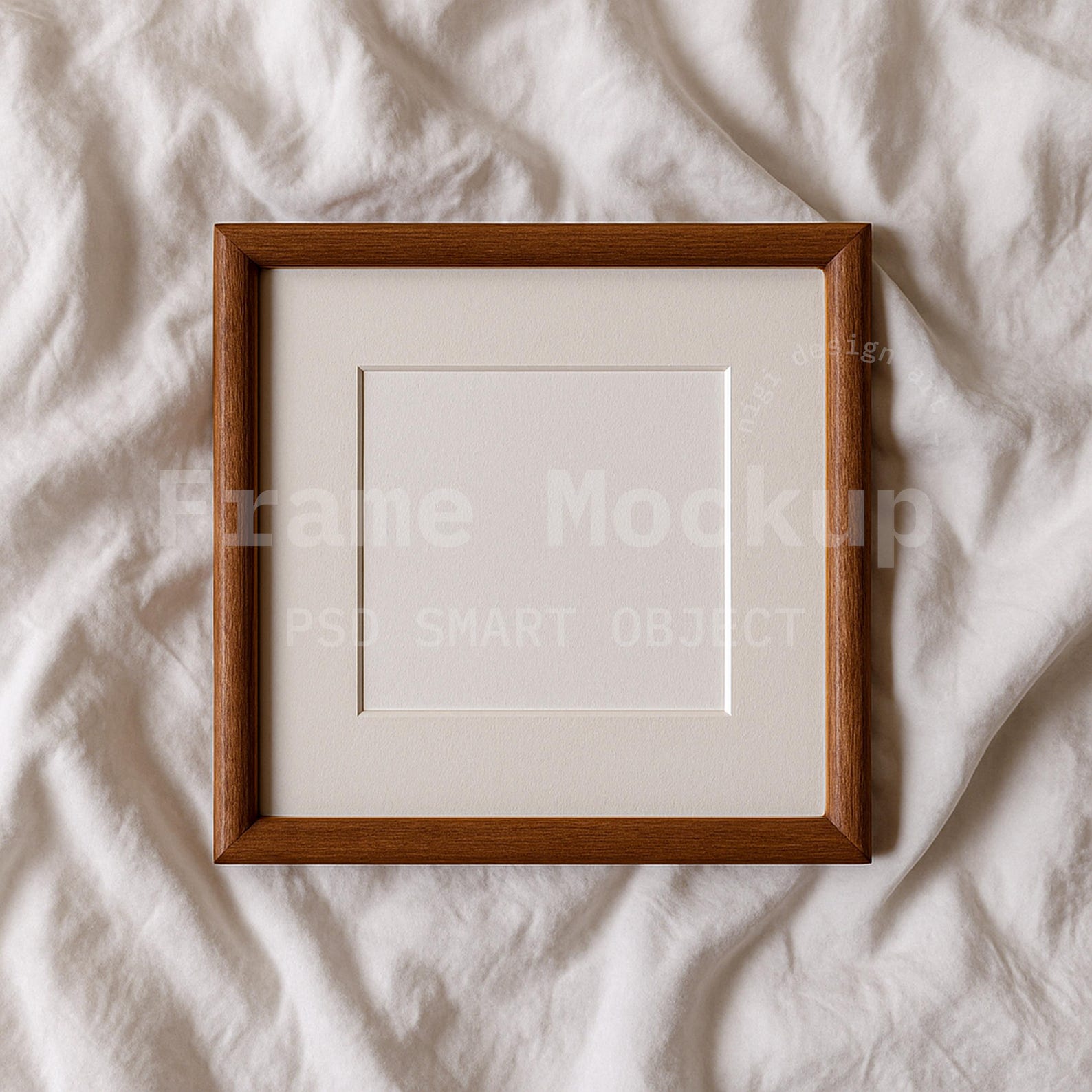 Minimalist Square Frame Mockup, Rustic Frame Mockup for Printable Art ...