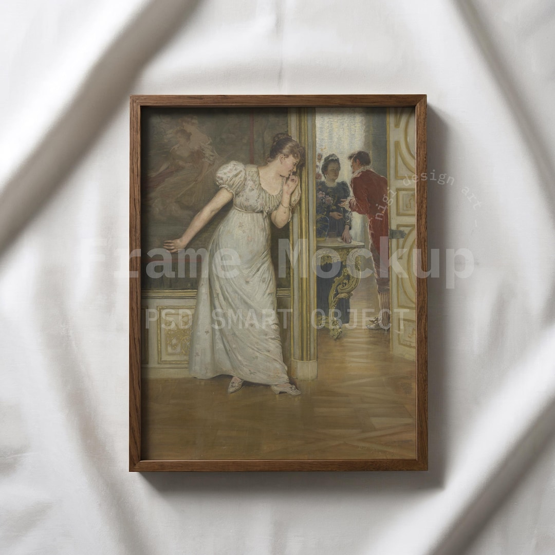 Natural Wood Frame Mockup on White Fabric,poster Display on Soft Bed ...