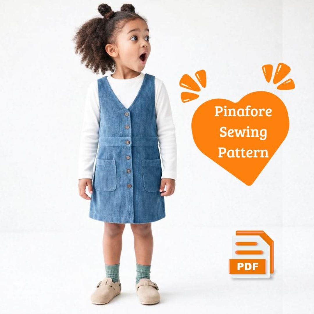 Kids Overall Dress Sewing Pattern | Pinafore Dresses | Girls Overalls ...