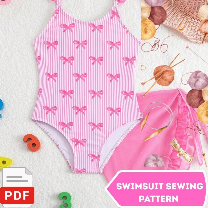Swimsuit Sewing Pattern for Kids | One-piece Bodysuit PDF | Beginner ...