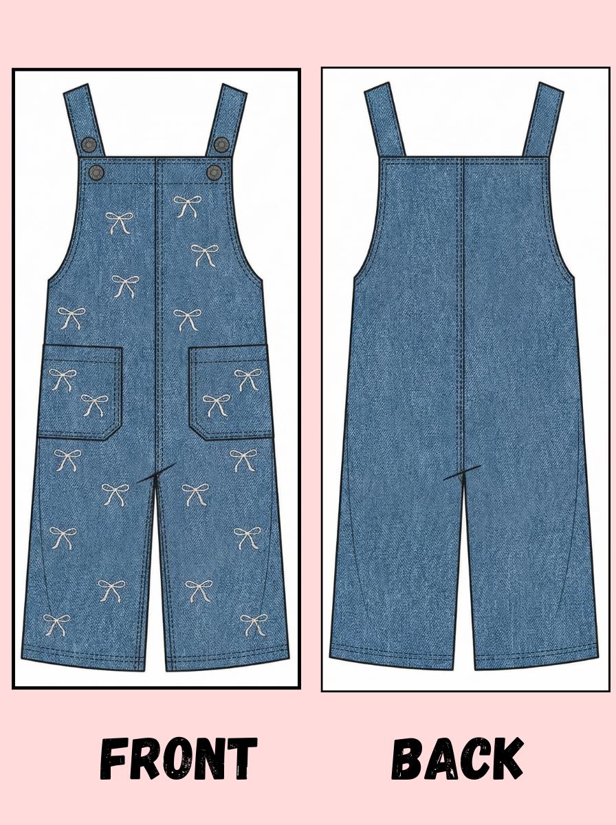 Overalls Sewing Pattern for Kids , Jumpsuit Pattern for Girls Dungarees ...