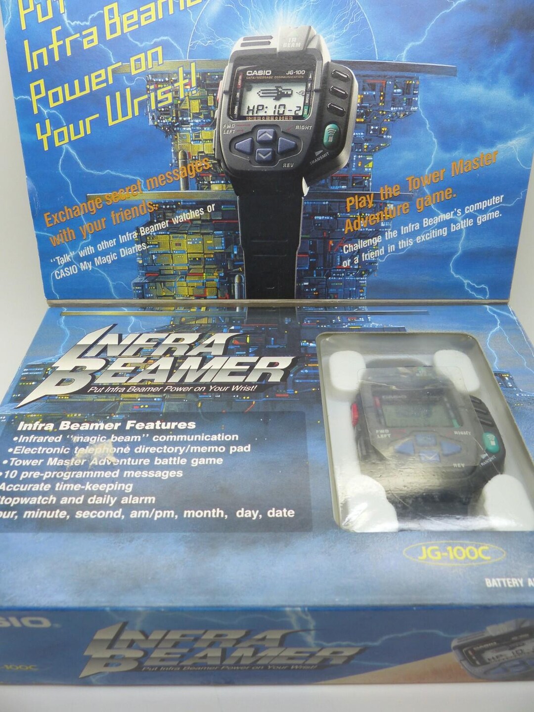New Vintage Nos 1994 Casio Jg-100c Lcd Infra Beamer Game & Communicator ...