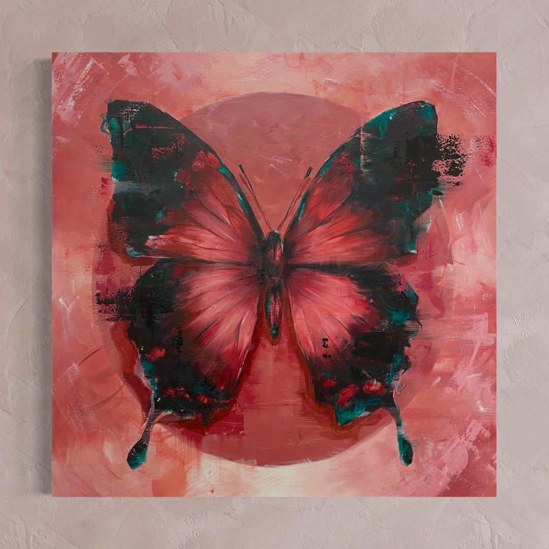 Original Butterfly Oil Painting Impressionist Art Oil Realism Abstract ...