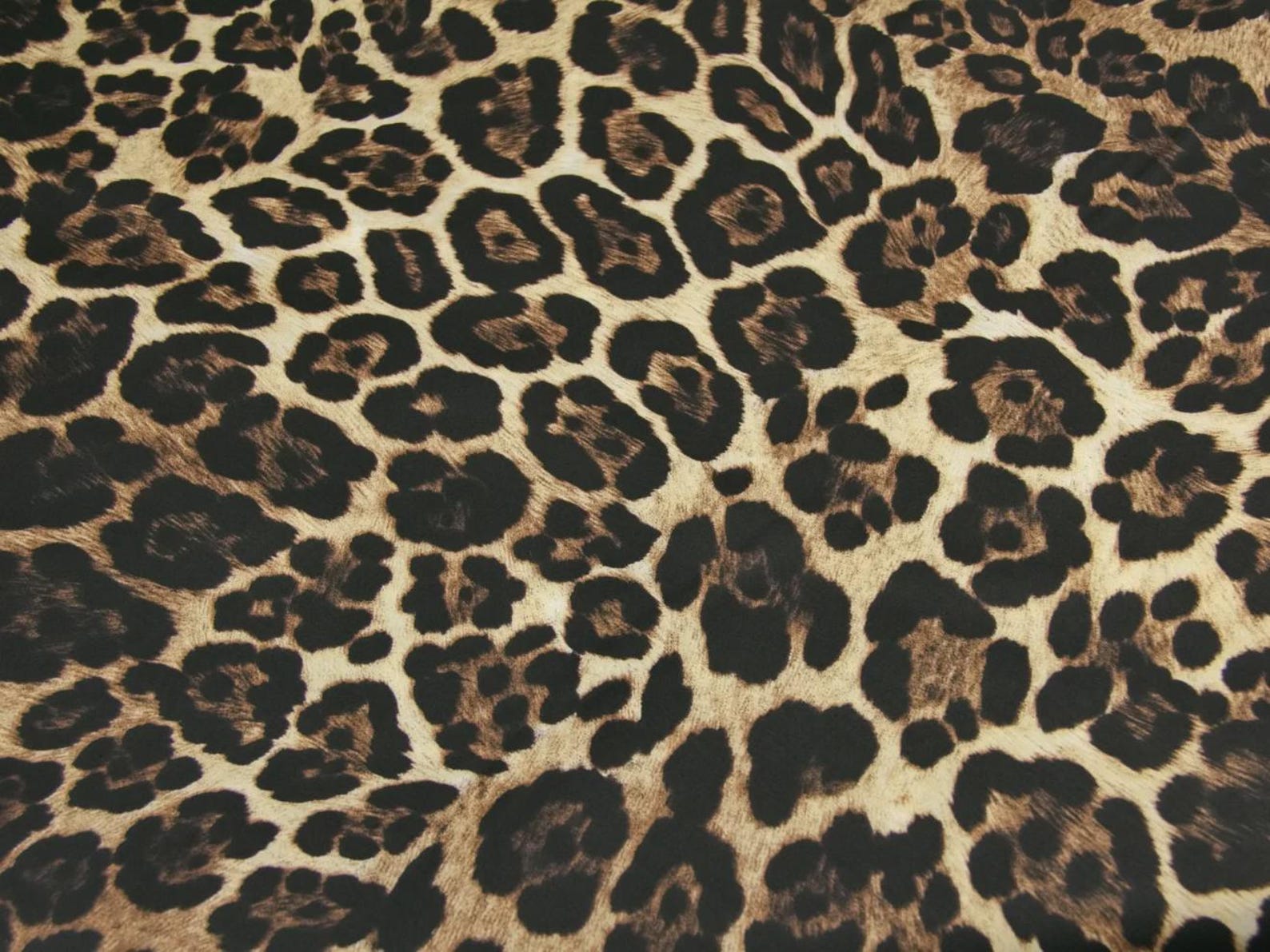 Brown Leopard Satin Fabric by Yard, Satin Leopards Cotton Fabric ...