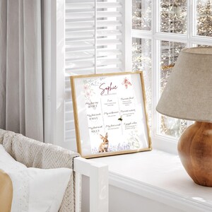 Floral Baby Milestone Poster – Printable Memory for Girls – Watercolour ...