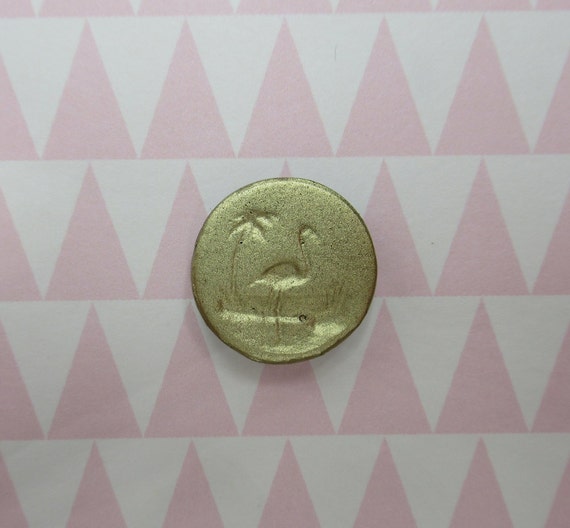 Paper, Party & Kids 18mm Round Glass Cameo Black with Pink Birds & Gold ...