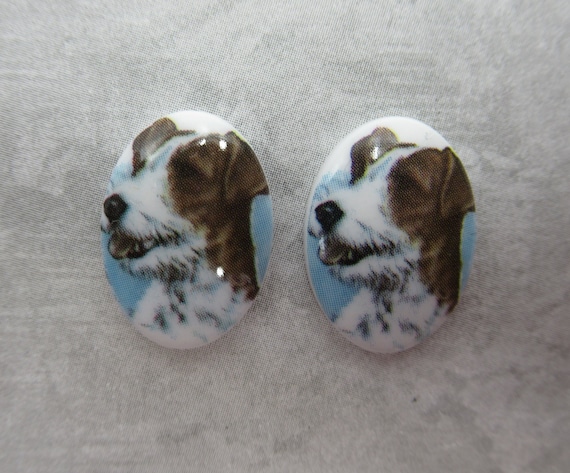Dog Cameos Jack Russell 18X13mm Oval Cabochons Decal | Etsy