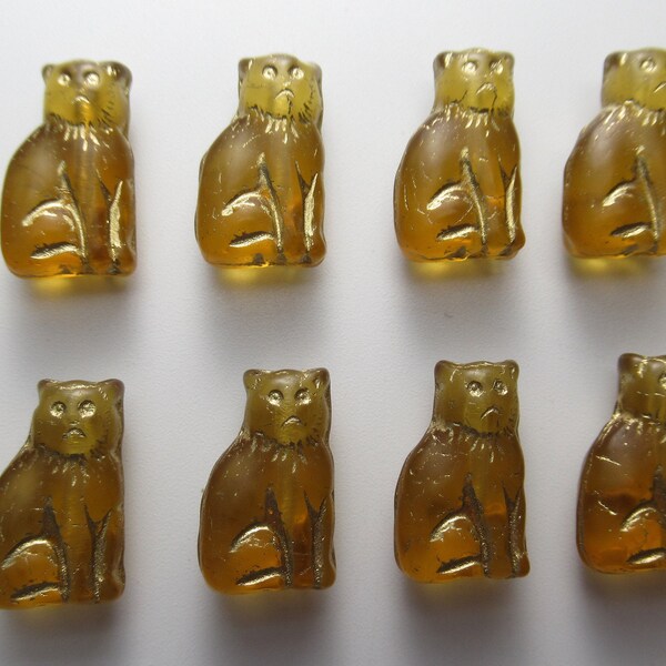 Lampwork Cat Beads - Etsy