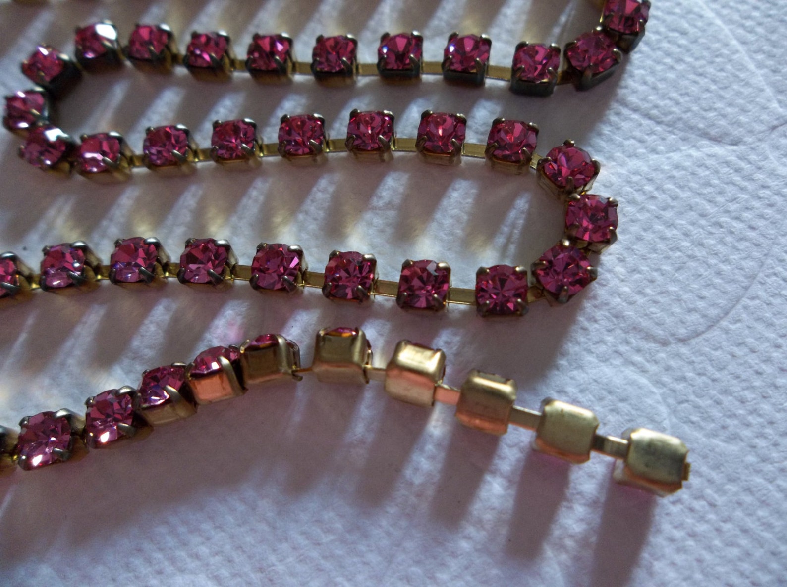 3mm Pink Rhinestone Cup Chain Brass Setting Rose Pink | Etsy