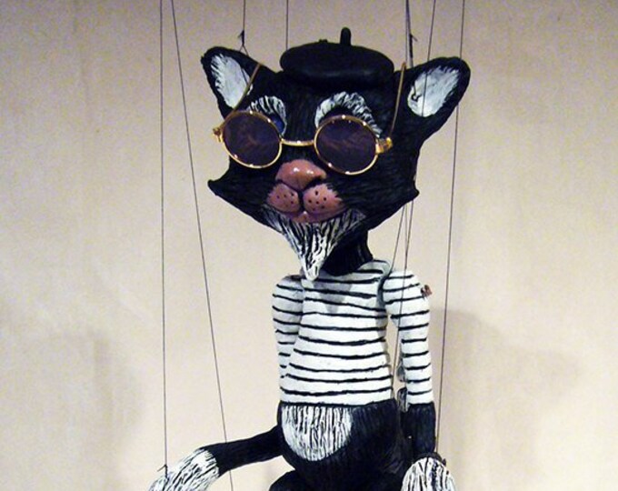 Beatnik Cat - Made-to-order Marionette - Etsy