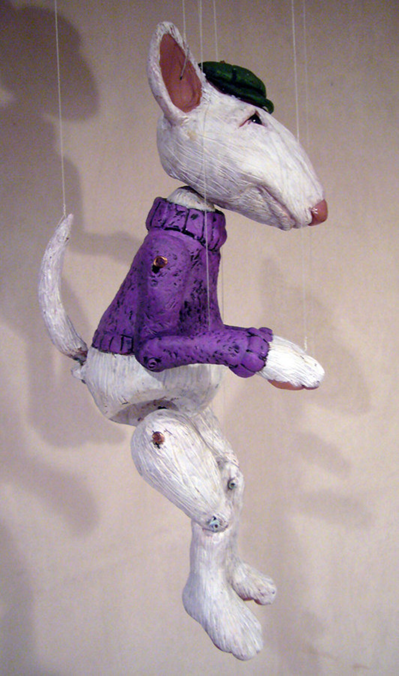 Made-To-Order Biff the Bull Terrier one-of-a-kind Marionette | Etsy