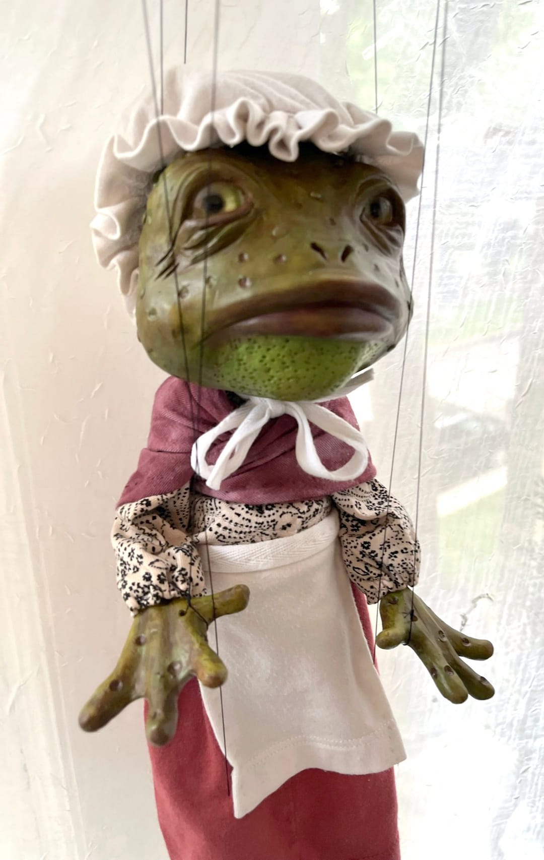 Made to Order - Mr. Toad Marionette Disguised as a Washer Woman - Etsy