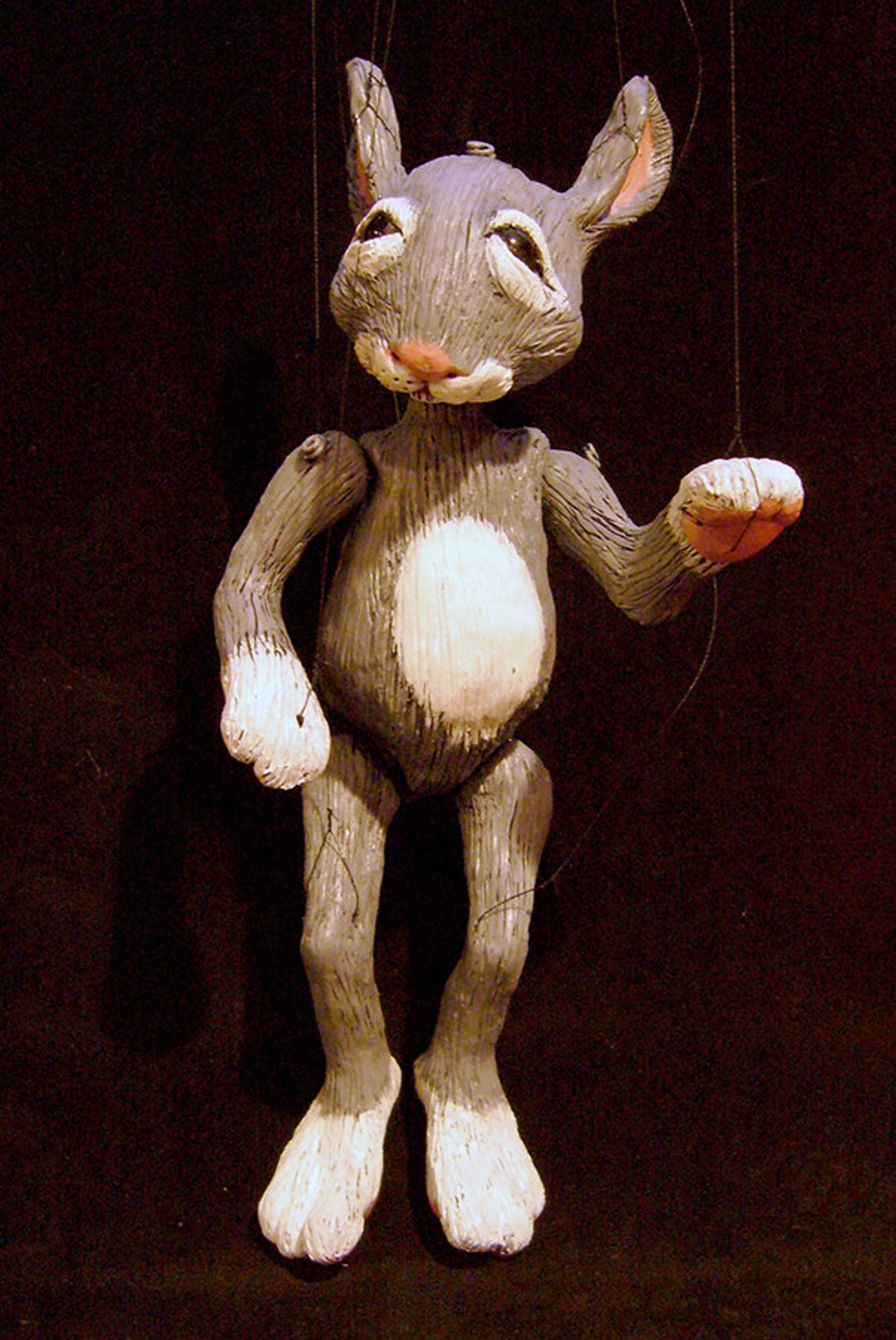 Grey Rabbit Marionette, MADE-TO-ORDER - Etsy