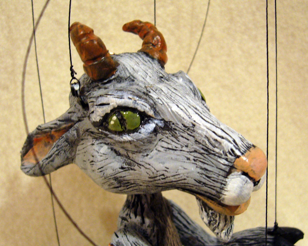 Grey Goat Marionette Hand-made OOAK - Etsy