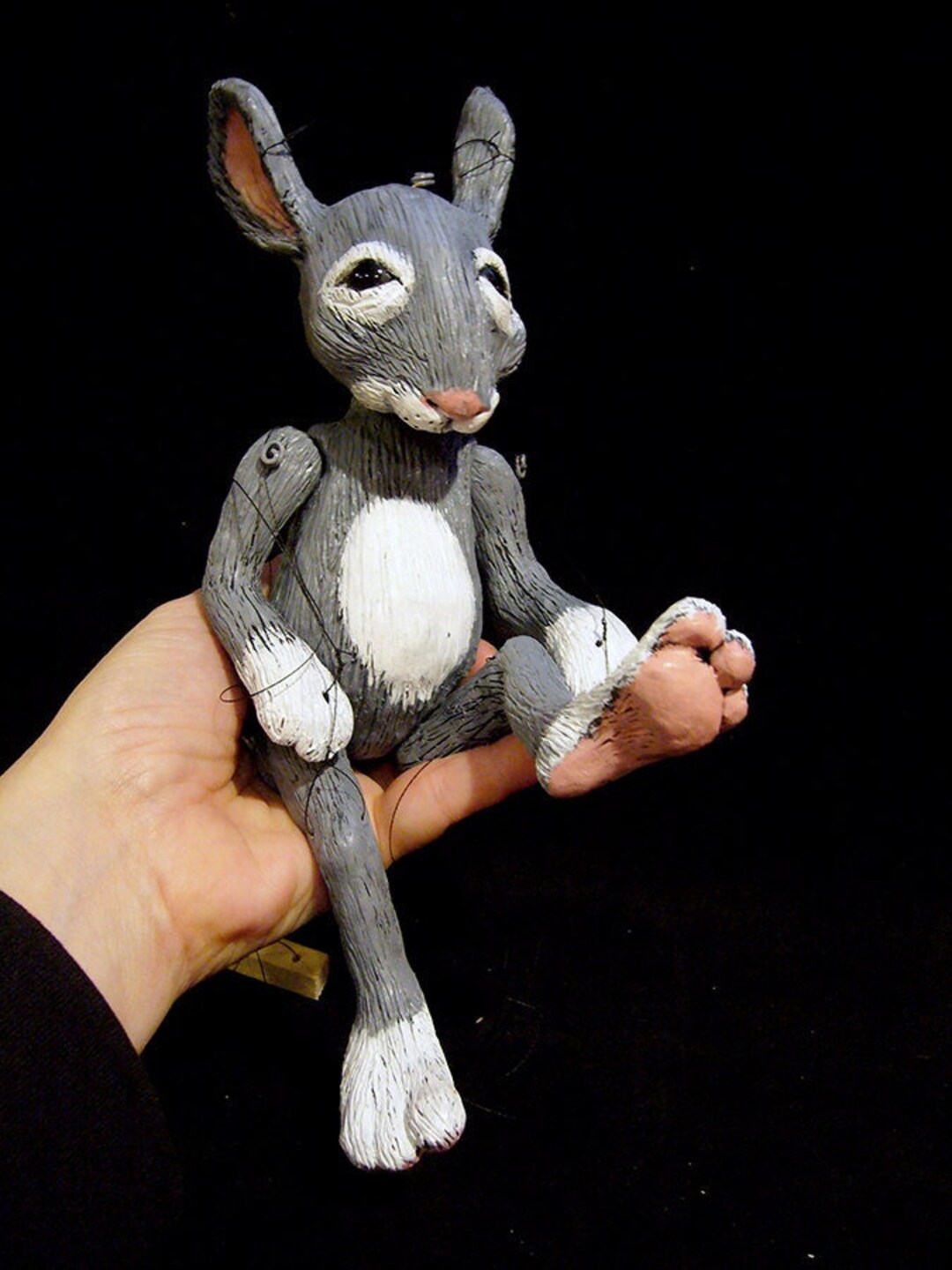 Grey Rabbit Marionette, MADE-TO-ORDER - Etsy