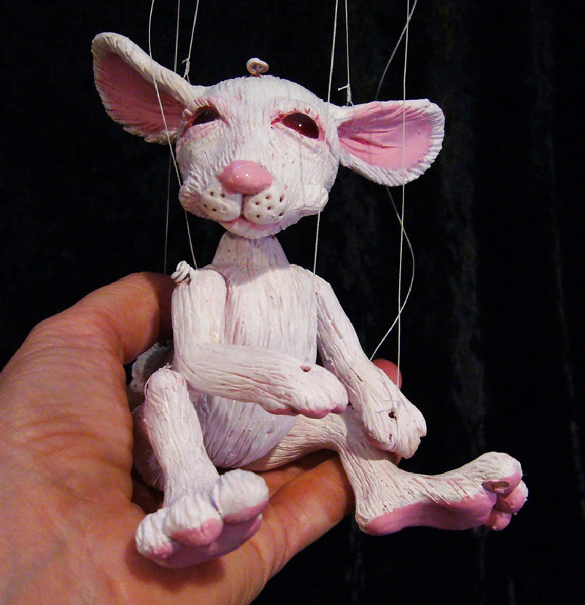 White Rabbit Marionette, MADE-TO-ORDER - Etsy