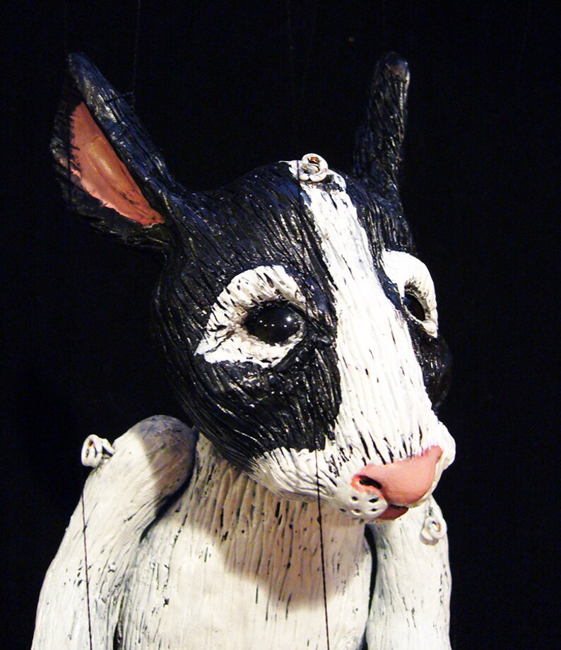 Black and White Rabbit Marionette MADE-TO-ORDER - Etsy
