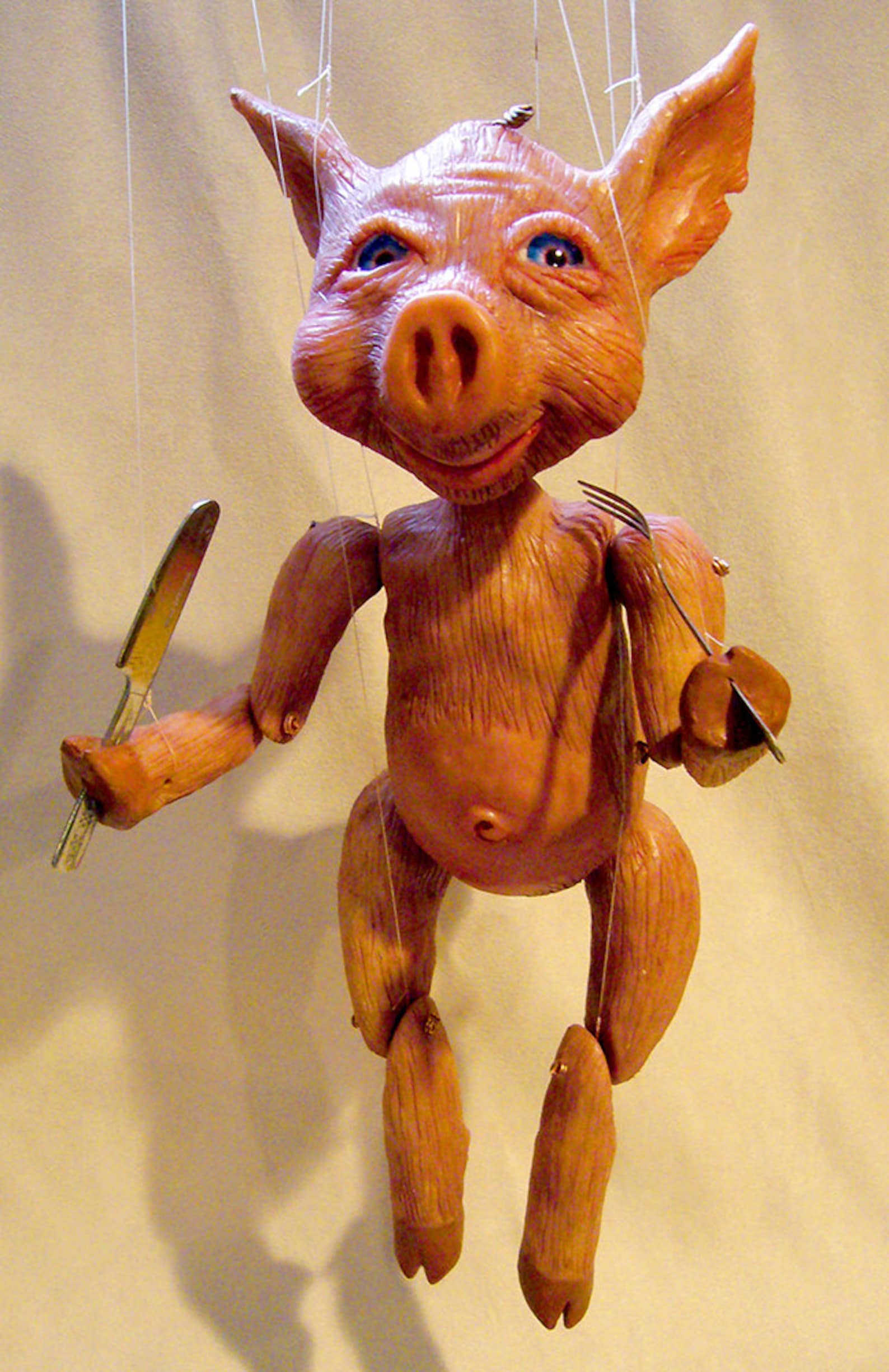Pink Pig Marionette Made to Order - Etsy