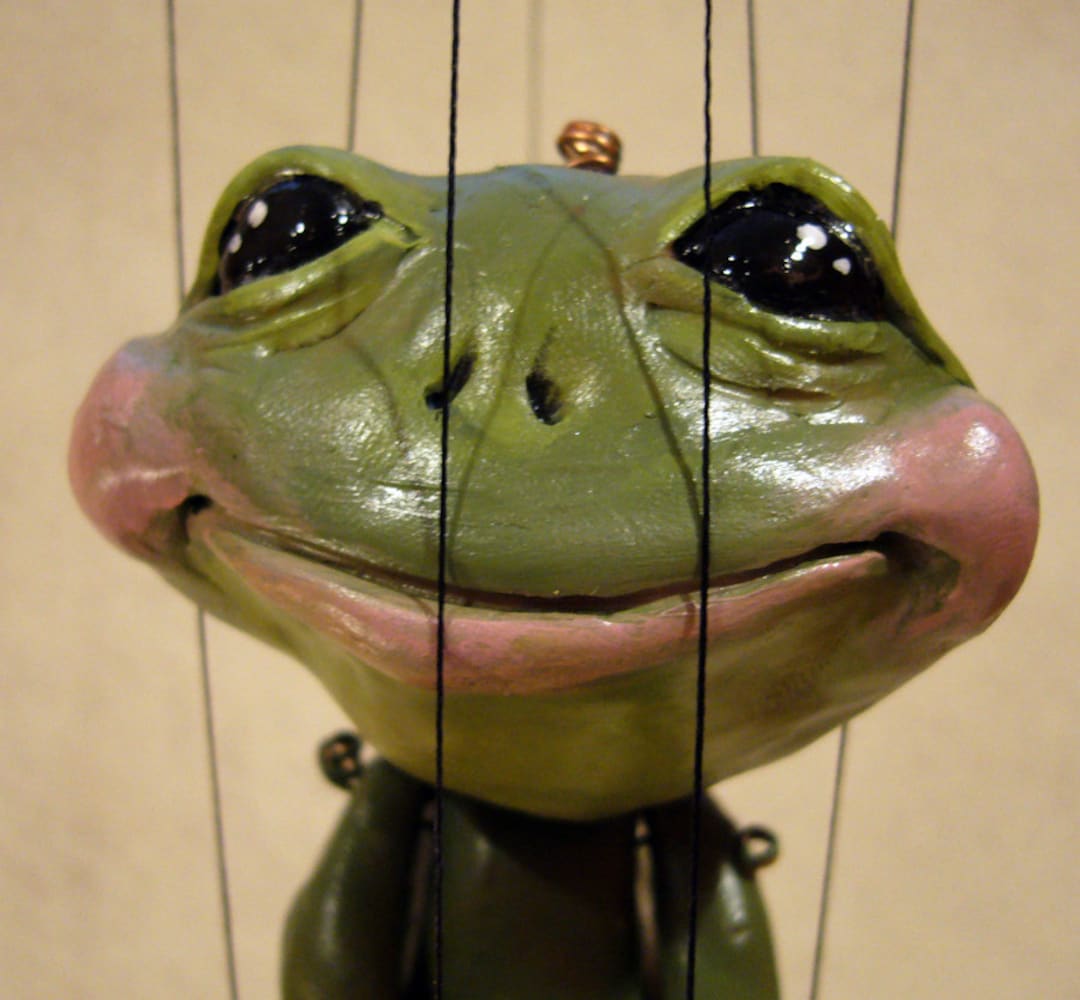 Frog Marionette Made-to-order. Hand-made OOAK - Etsy