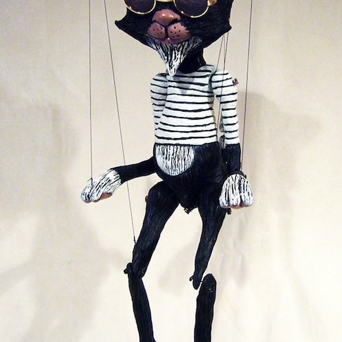 Beatnik Cat Made-to-order Marionette - Etsy