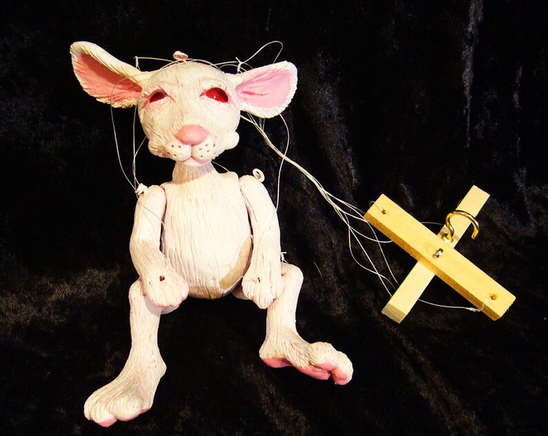 White Rabbit Marionette, MADE-TO-ORDER - Etsy