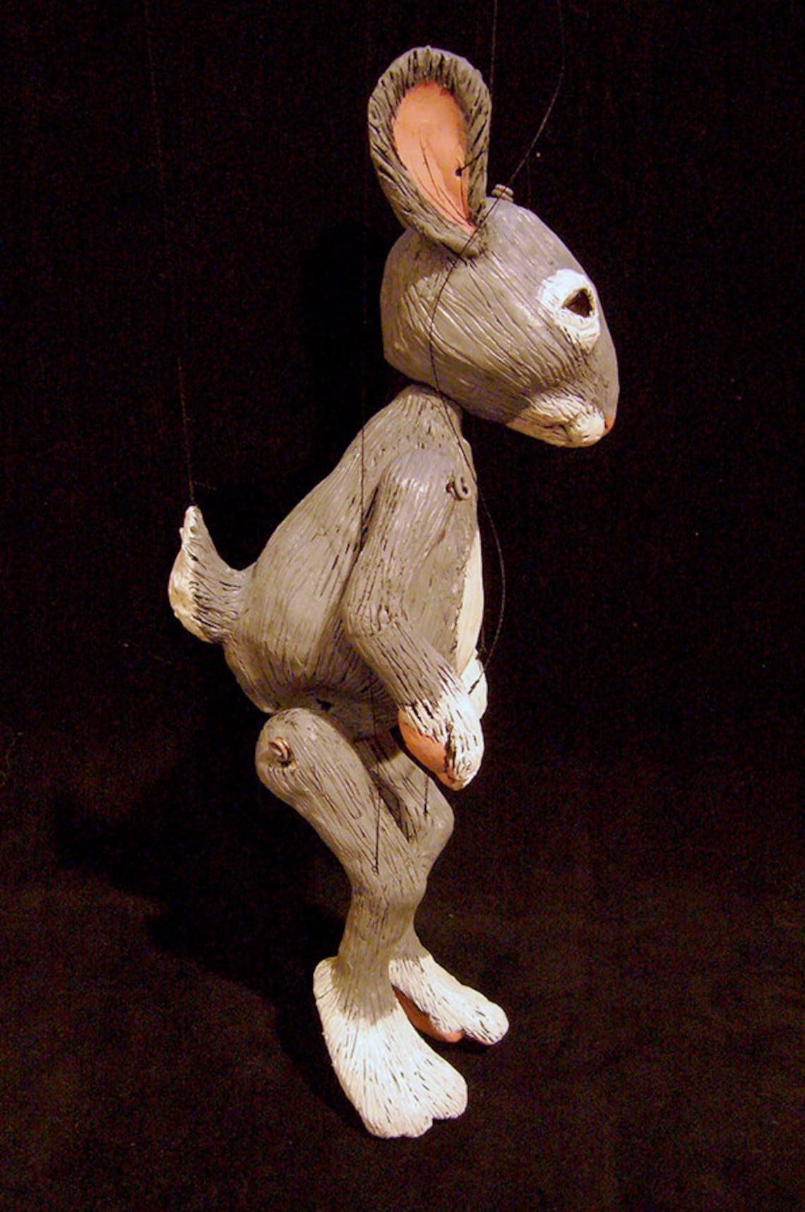 Grey Rabbit Marionette, MADE-TO-ORDER - Etsy