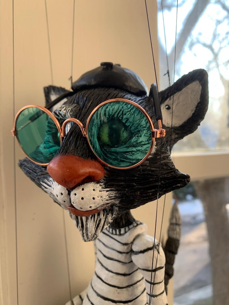 Beatnik Cat - Made-to-order Marionette - Etsy