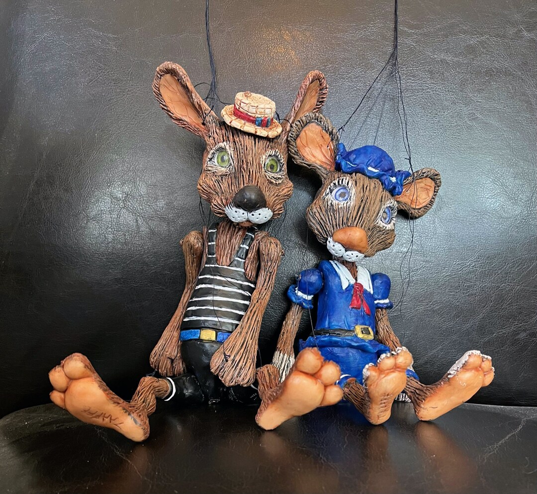 Bathing Bunnies Marionette Couple, MADE-TO-ORDER - Etsy