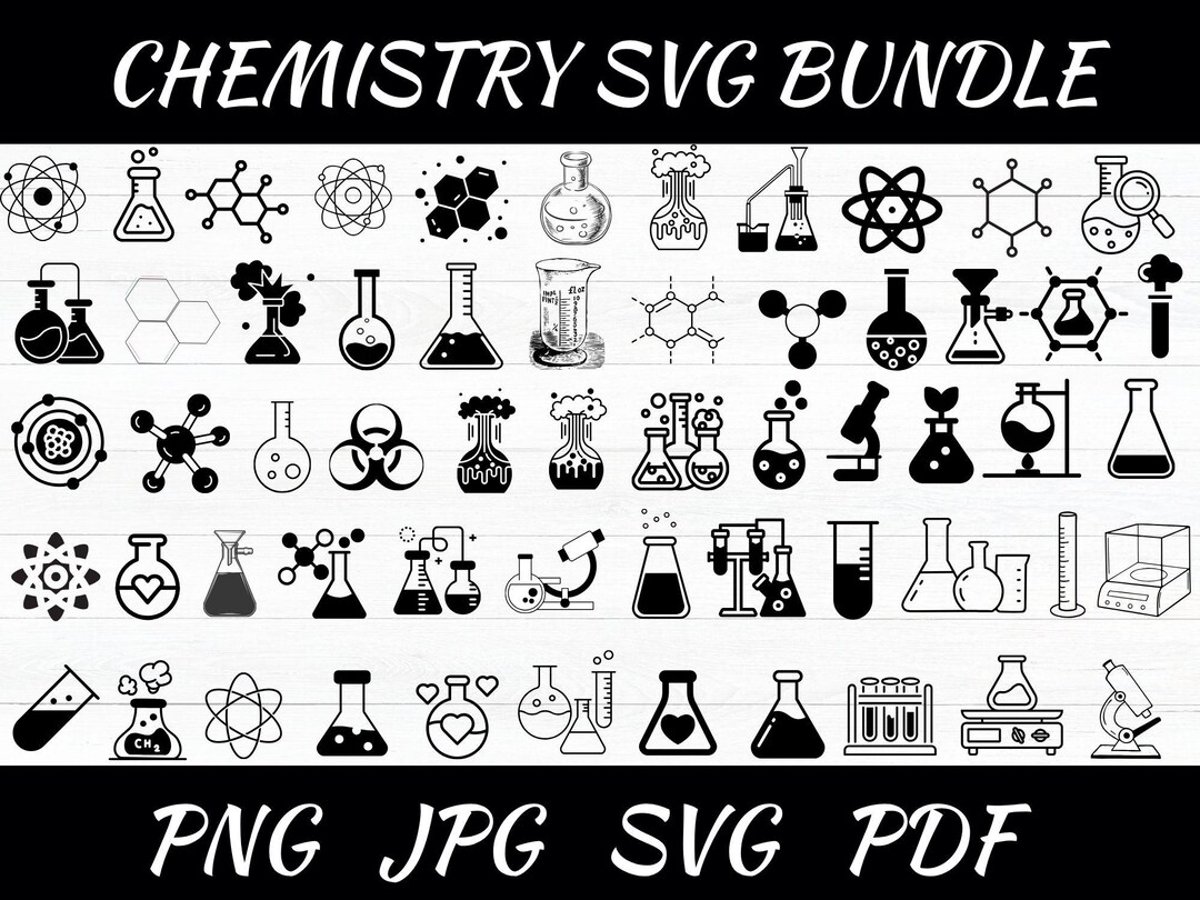 Chemistry Svg Bundle - Chemistry Png Bundle - Chemistry Clipart ...