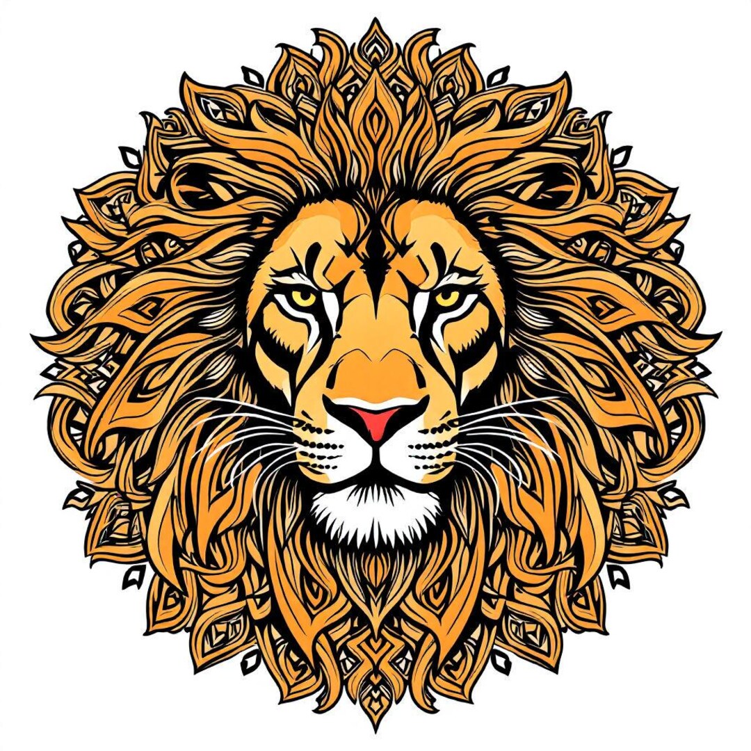 Lion Head Mandala SVG | Layered Laser Cut File - Etsy UK