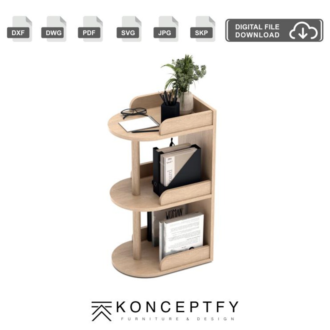 CNC Bookshelf, Plywood Table Plan, DXF Vector Files for CNC Cutting - Etsy