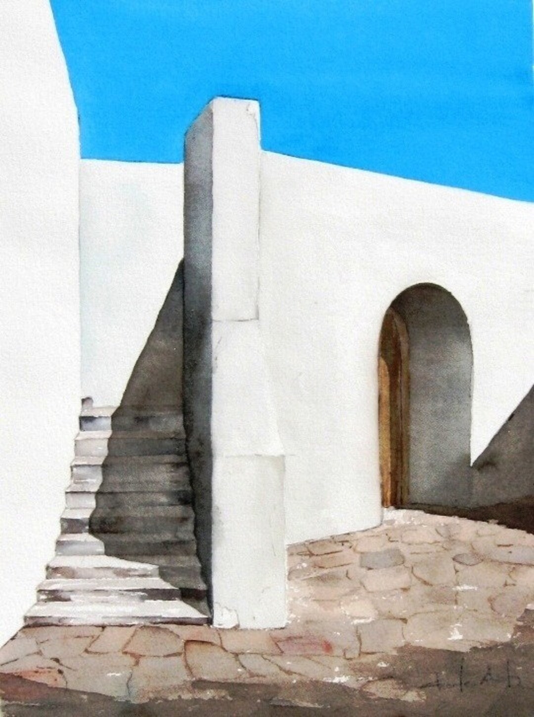 Adobe Stairs 8 X 10 Art Print - Etsy