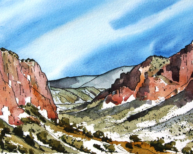Red Bluffs Original Watercolor Painting - Etsy