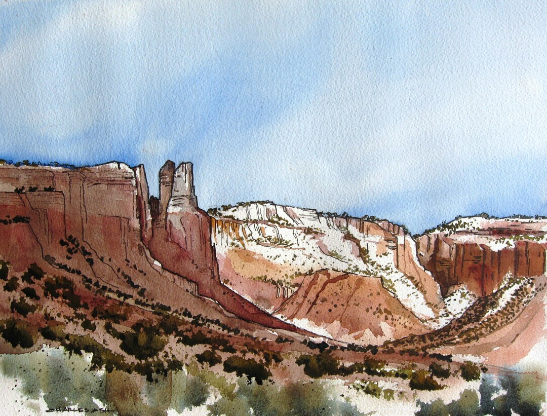Ghost Ranch Canyon Original Watercolor Painting - Etsy