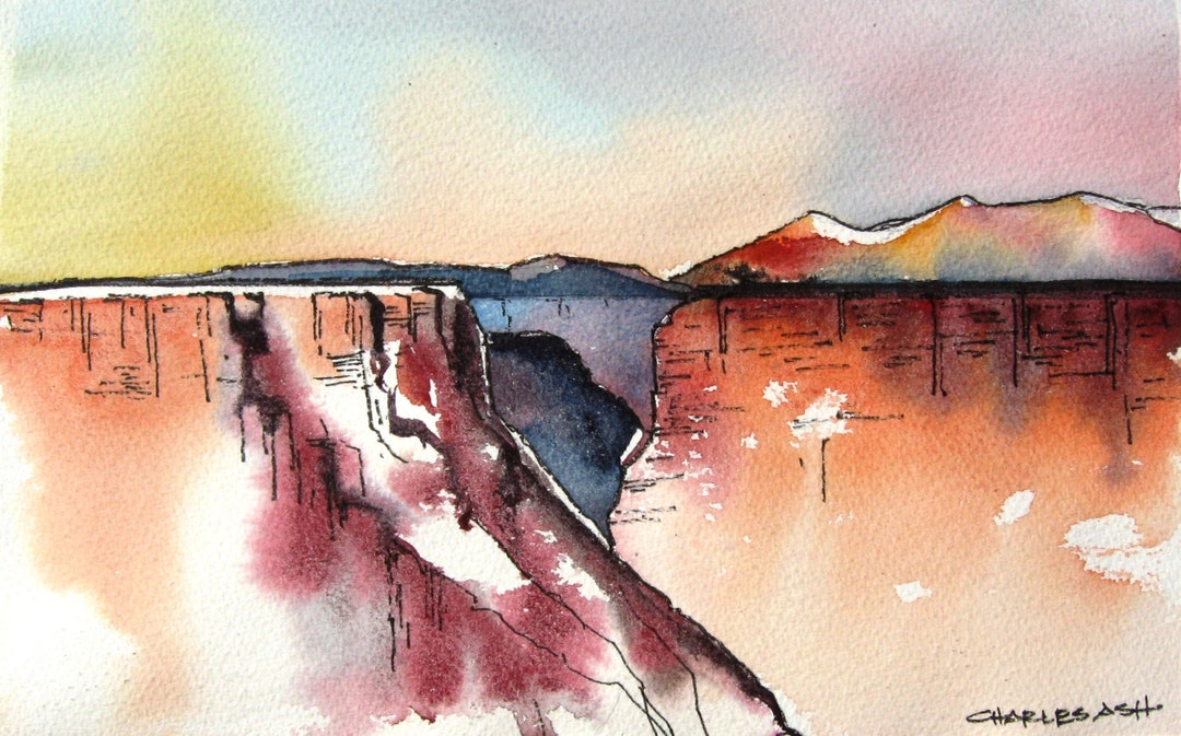 Rio Grande Gorge - Original Watercolor Painting - Etsy