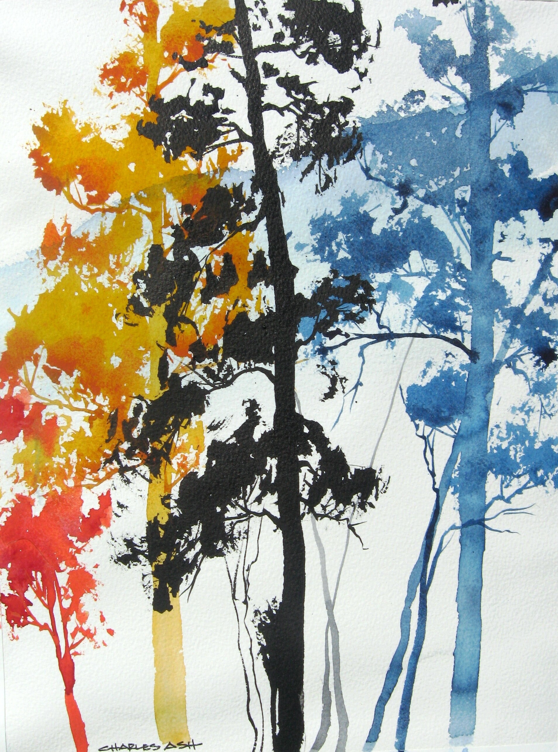 Aspen Colors IV - Original Watercolor Painting - Etsy