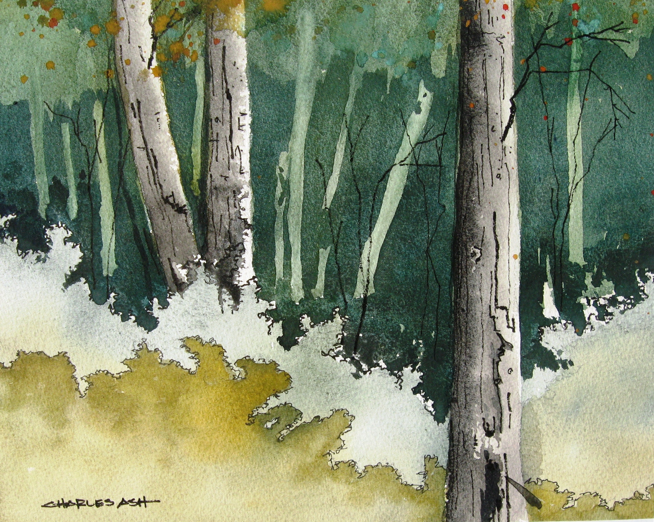 Woodland Wilderness - Original Watercolor Painting - Etsy