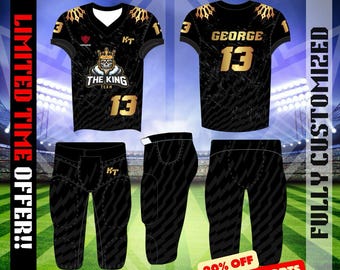 Custom American Football Uniform Set – Personalized Team Jersey & Pants ...