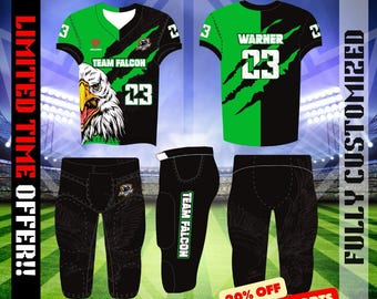Custom American Football Uniform Set – Personalized Team Jersey & Pants ...