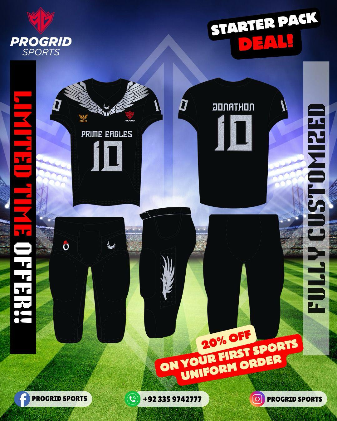 Custom American Football Uniform Set – Personalized Team Jersey & Pants ...