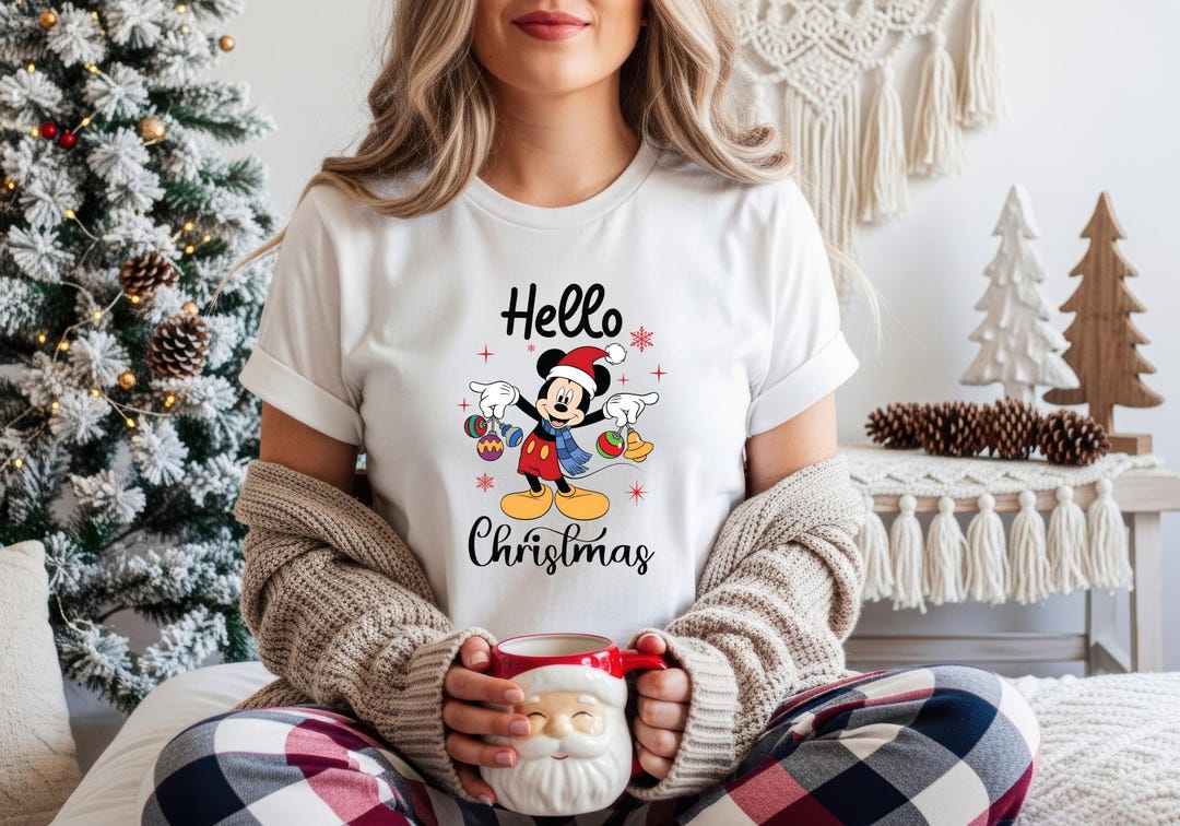 Mickey's Hello Christmas Party Shirt, Mickey Mouse Disney Christmas ...