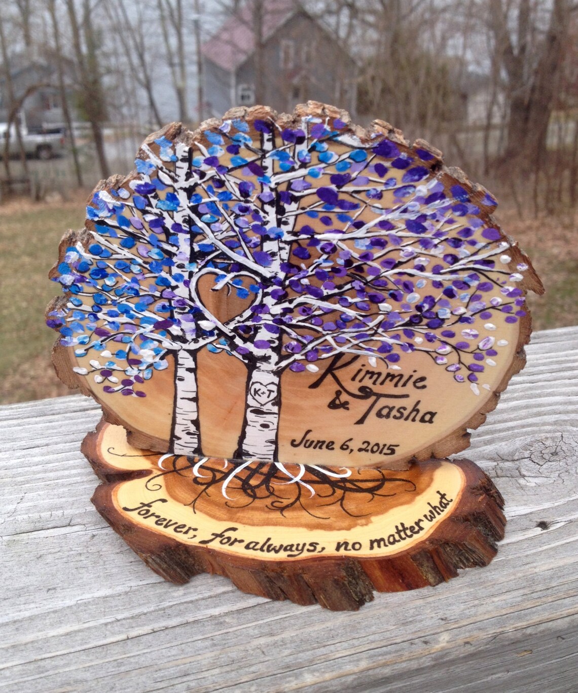 Birch Aspen Trees Wedding Cake Topper Custom Wedding Colors - Etsy